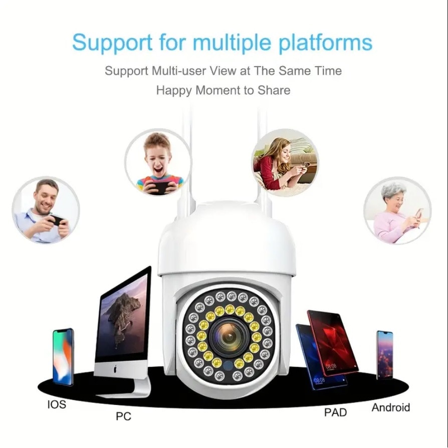 Set 3 Camera De Supraveghere Jortan, JT-8161QJ, Full Color, Smart ...