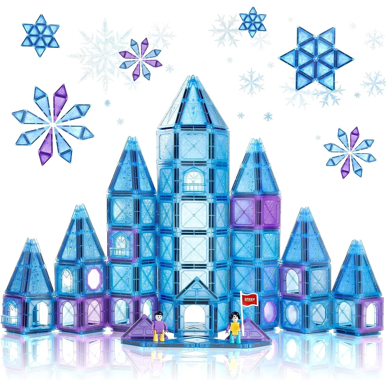 Giftry 3D mágneses csempekészlet, STEM oktatási játékok, építőipari ...