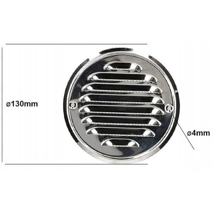 Grila ventilatie, Kotarbau, Inox, 100 mm, Argintiu - eMAG.ro