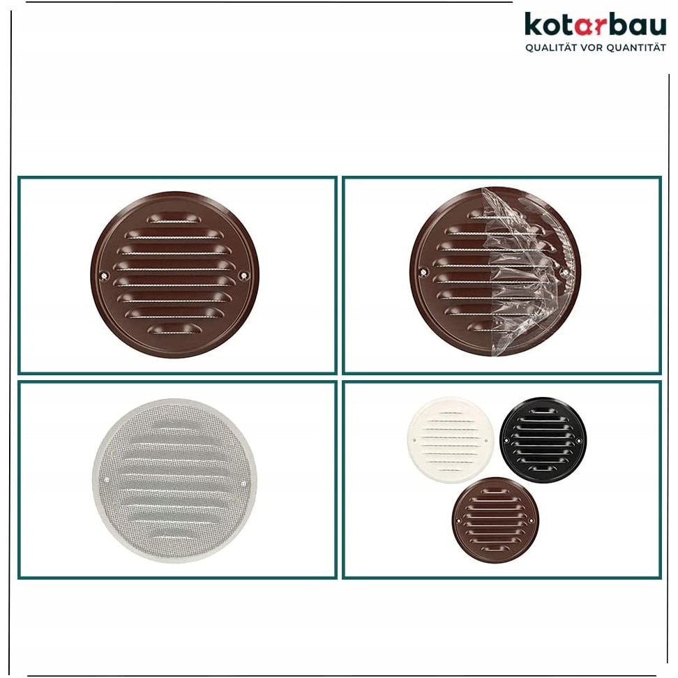 Grila ventilatie, Kotarbau, Inox, 100 mm, Maro - eMAG.ro