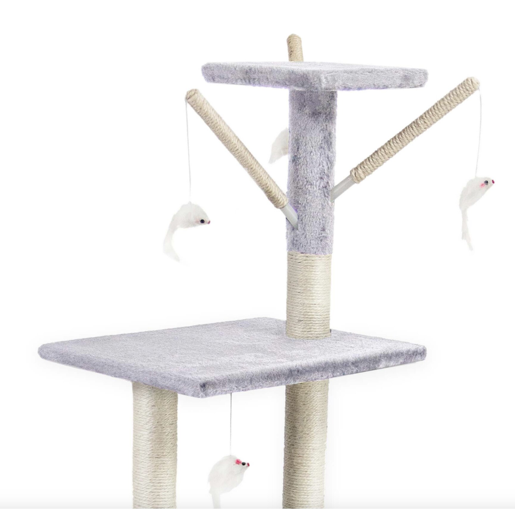 Ansamblu de joaca pentru pisici 140 cm, copac, soarece, 5 Platforme de ...