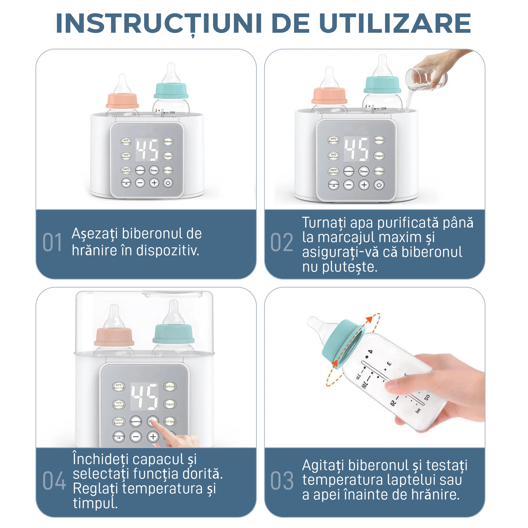 Incalzitor Biberoane Vixev, Sterilizator Multifunctional 12 in 1 ...