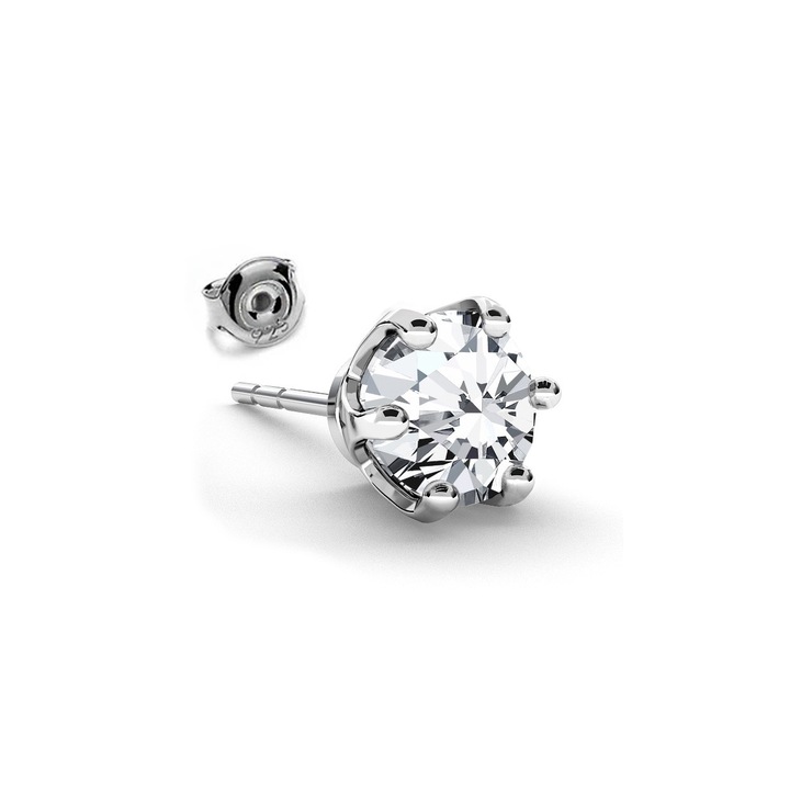 Cercel barbati, Radziszewska, Argint 925, Piatra zirconiu, 6 mm ...