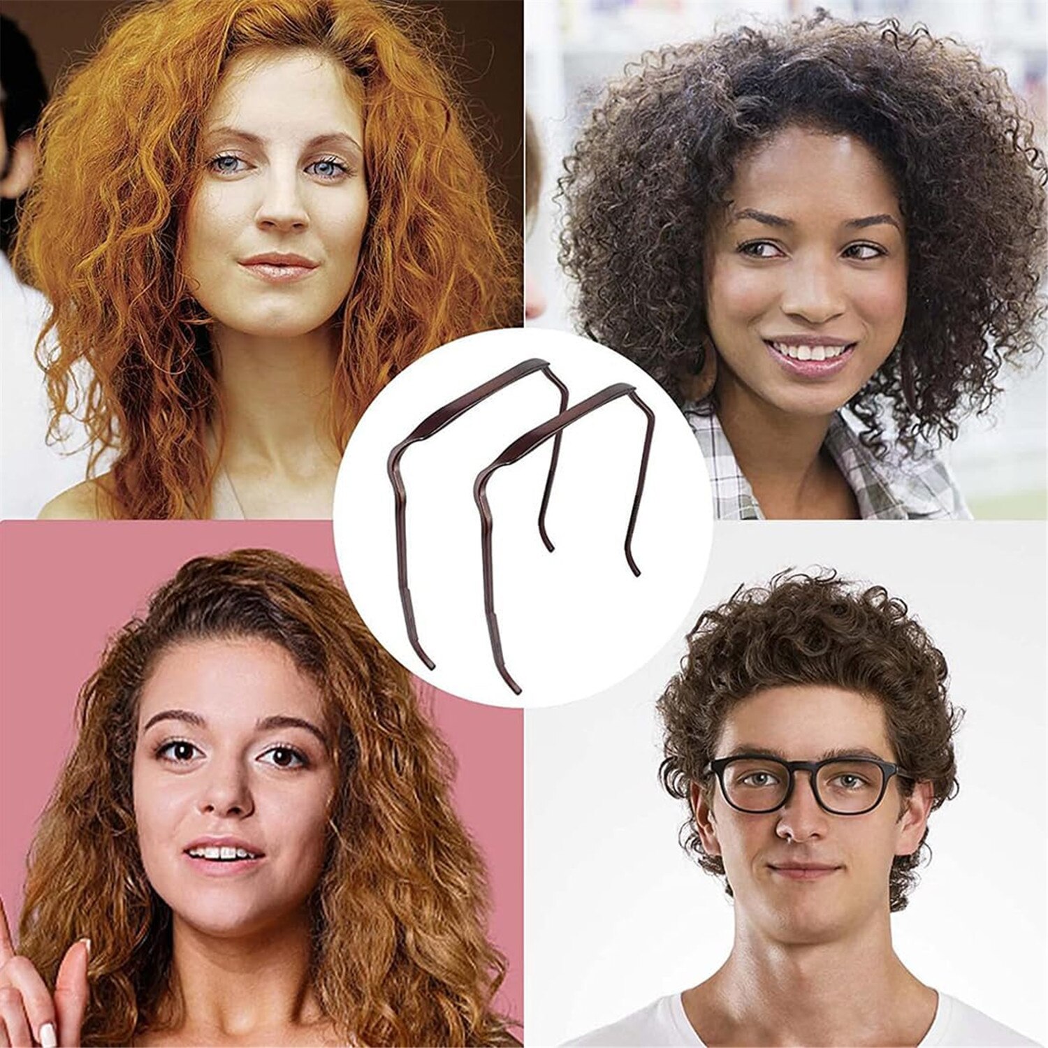 Set 2 bentite de par, MorFansi, Unisex, Plastic, invizibil, Maro - eMAG.ro