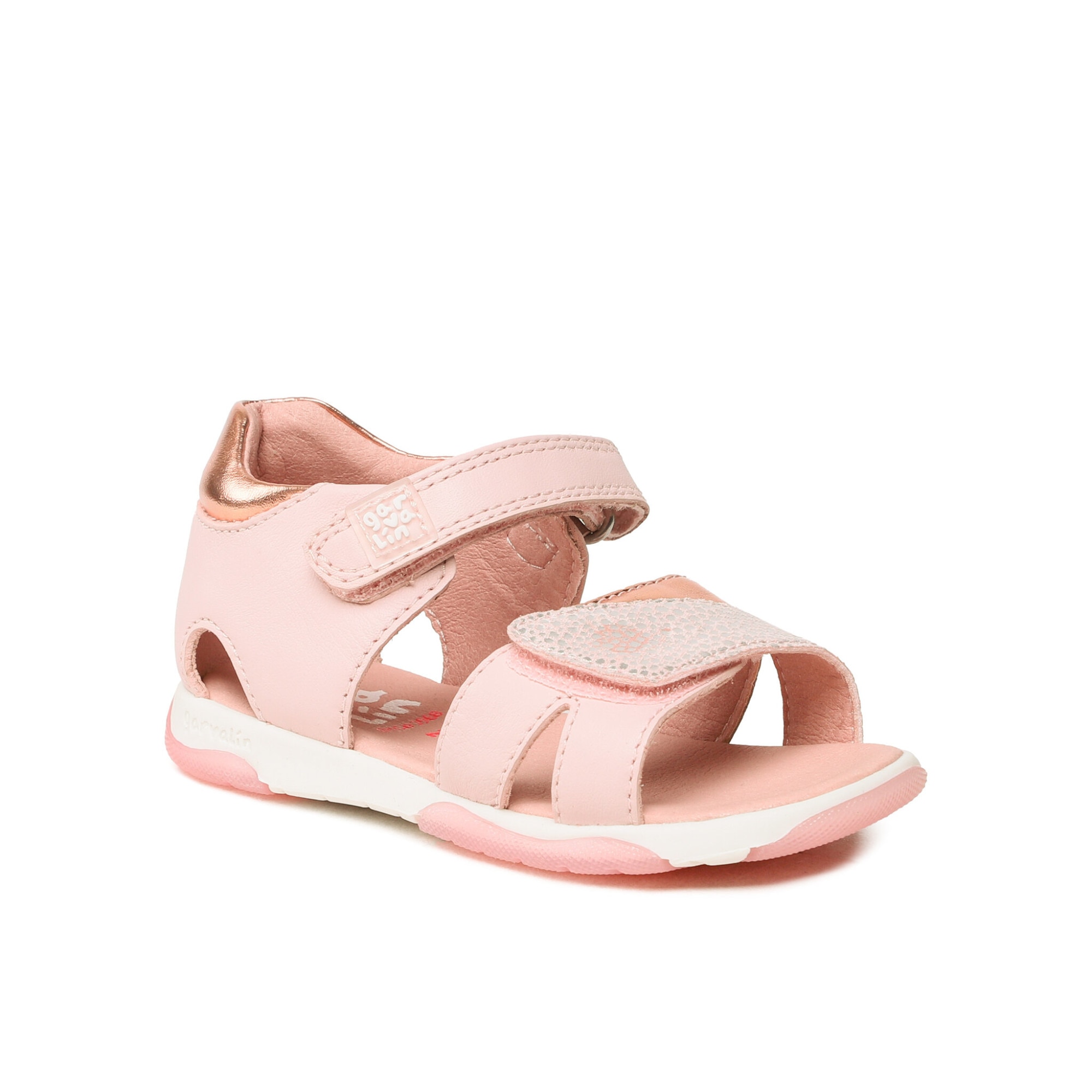 Sandale fete, Garvalin, Piele naturala, roz, 24 EU - eMAG.ro