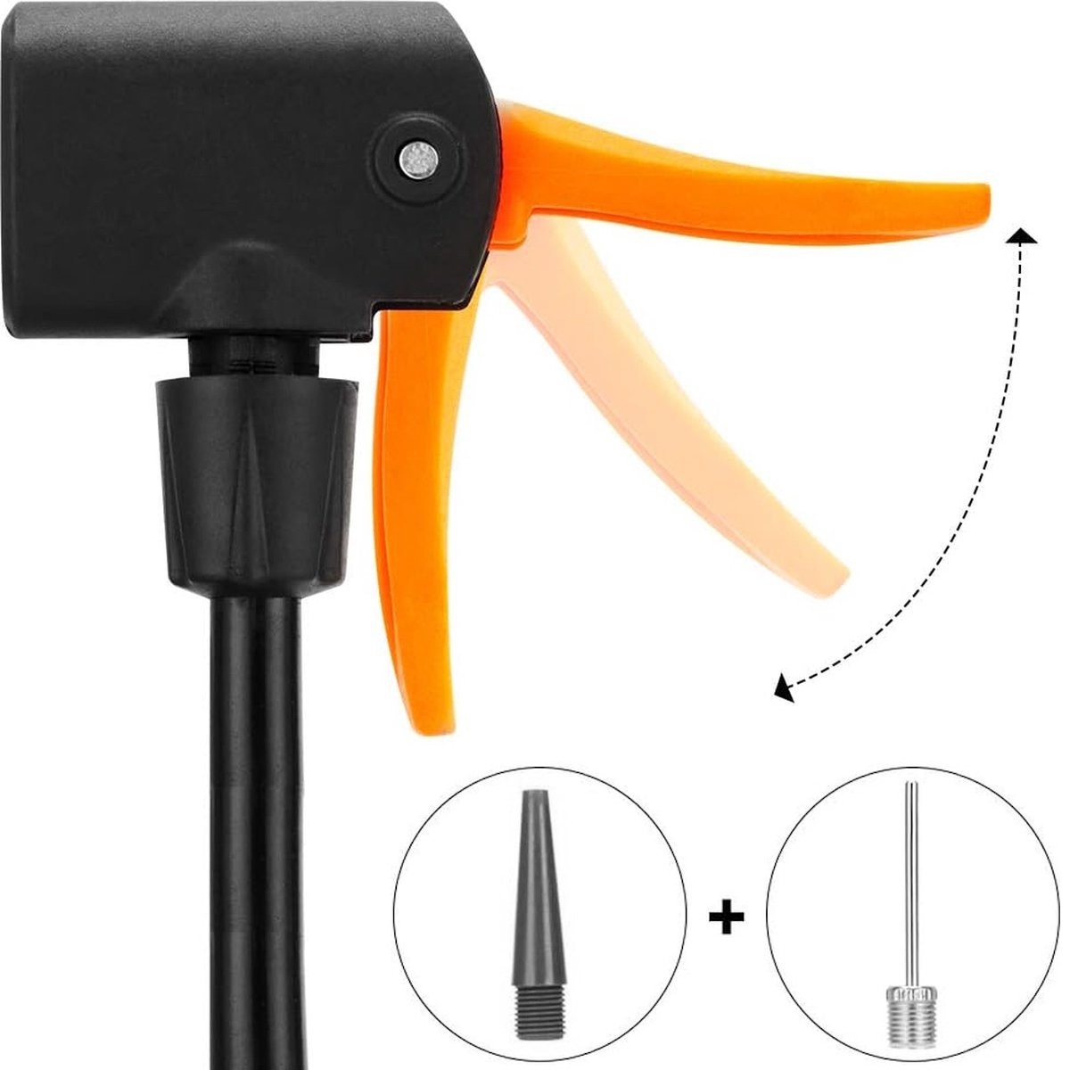 Mini Pompa de Picior cu Manometru si Adaptori pentru Bicicleta, Auto ...