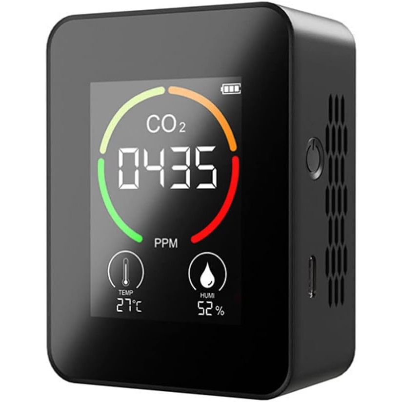 Detector de CO2, Sunmostar, PVC, Ecran LCD, Negru - eMAG.ro
