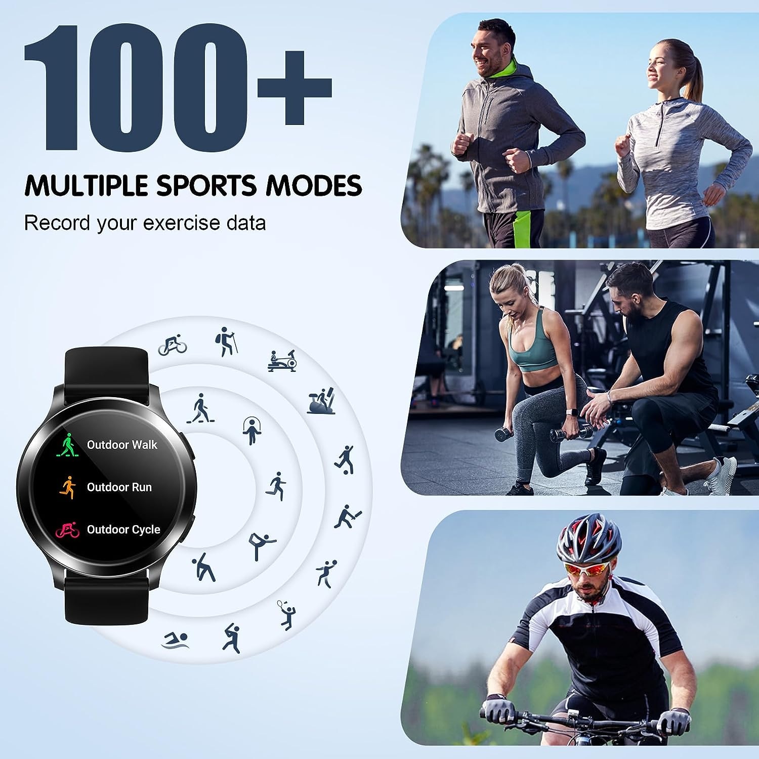 Ceas Smartwatch Super AMOLED WiX™ GRANDE 1.43” Infinity Vision, Apel ...