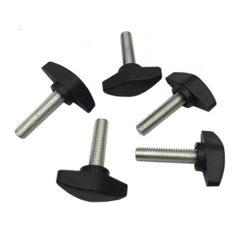 Set 5 suruburi de strangere manuala, Sunmostar, Otel, Negru/Argintiu ...