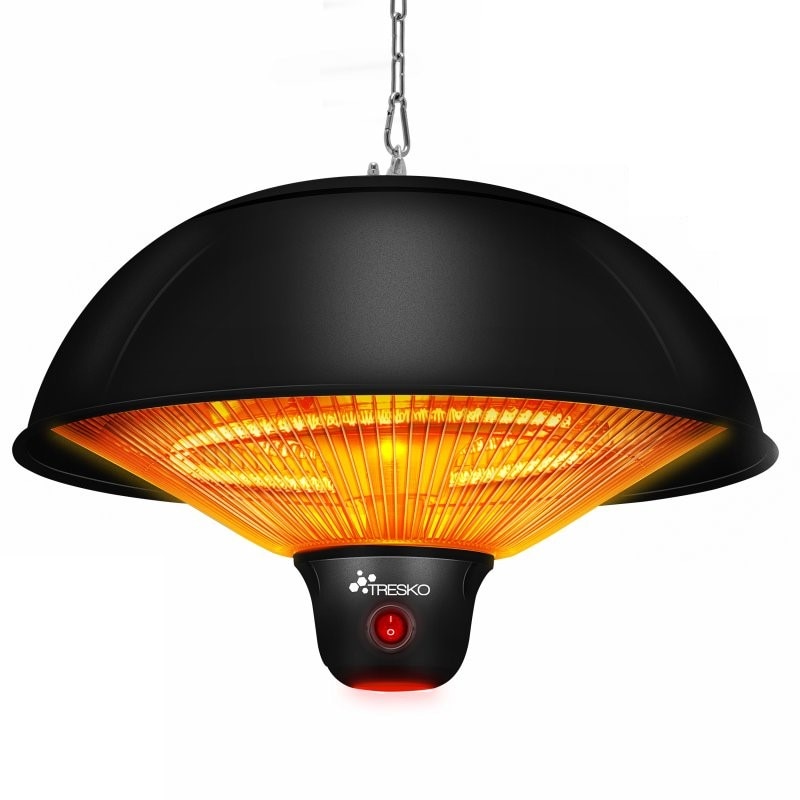 Radiator suspendat cu infrarosu, 1500W, cu telecomanda, Iluminare LED ...