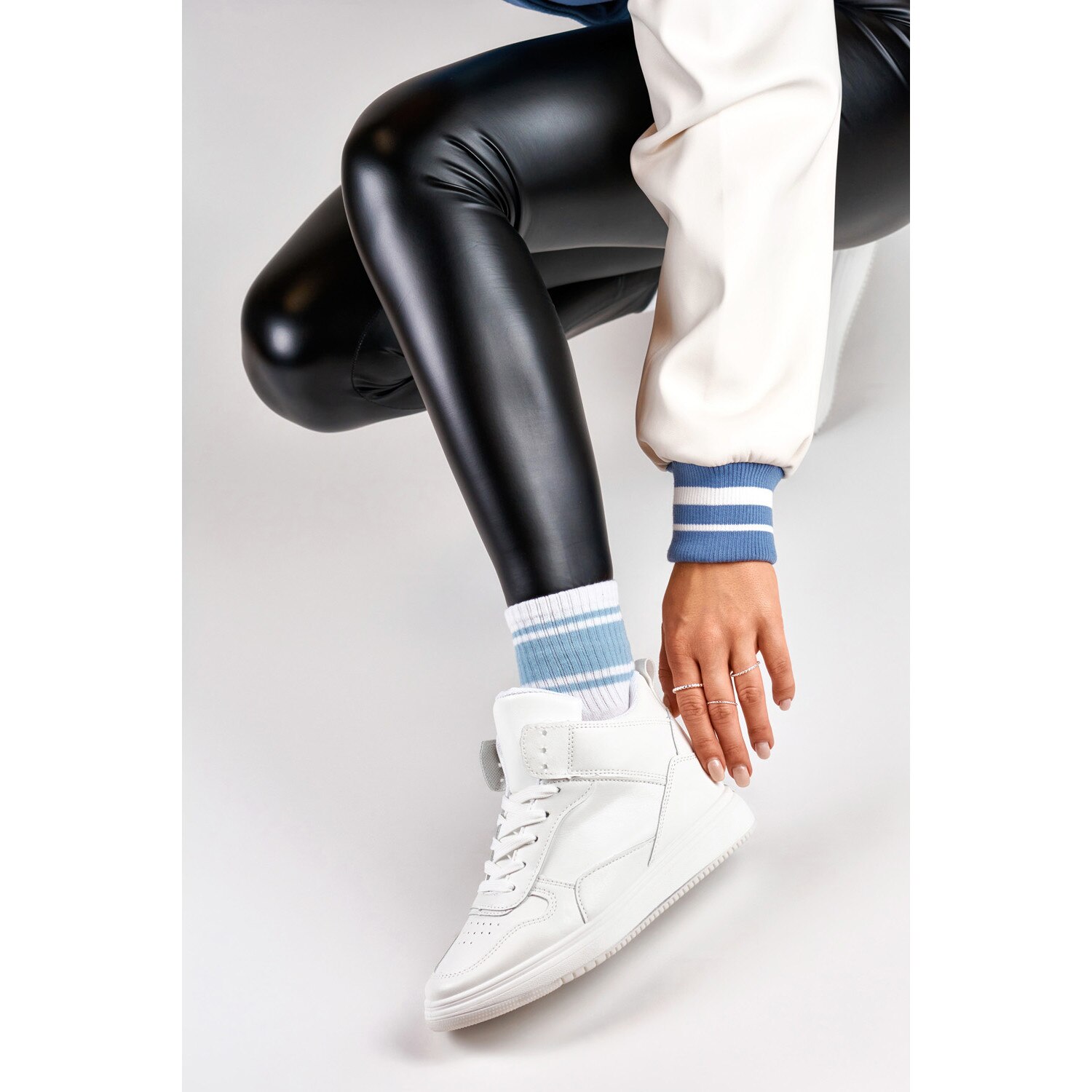 Adidasi dama, piele, alb, 36 - eMAG.ro