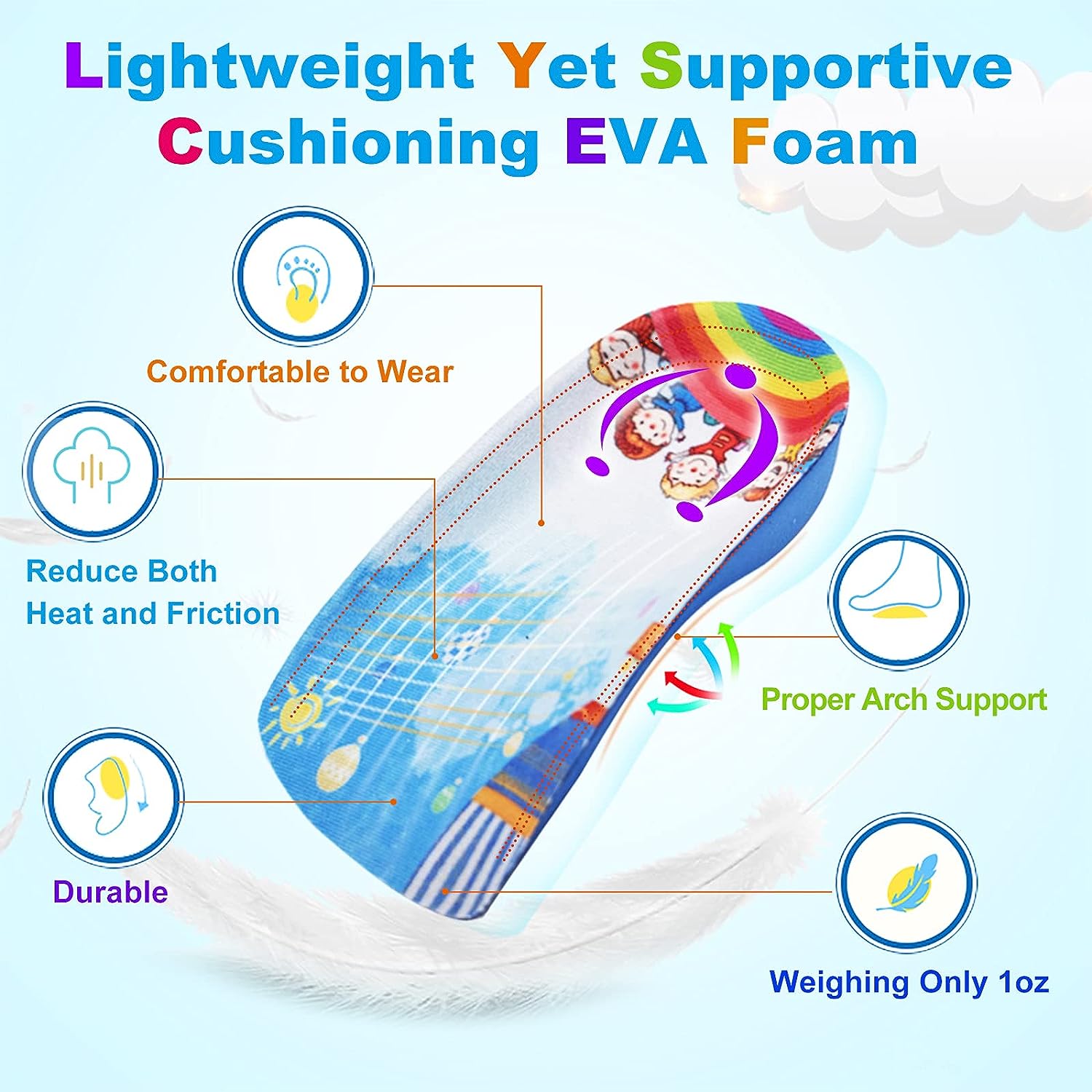 Pereche 2 Branturi de sustinere talpa copii, Sunmostar, multicolor ...