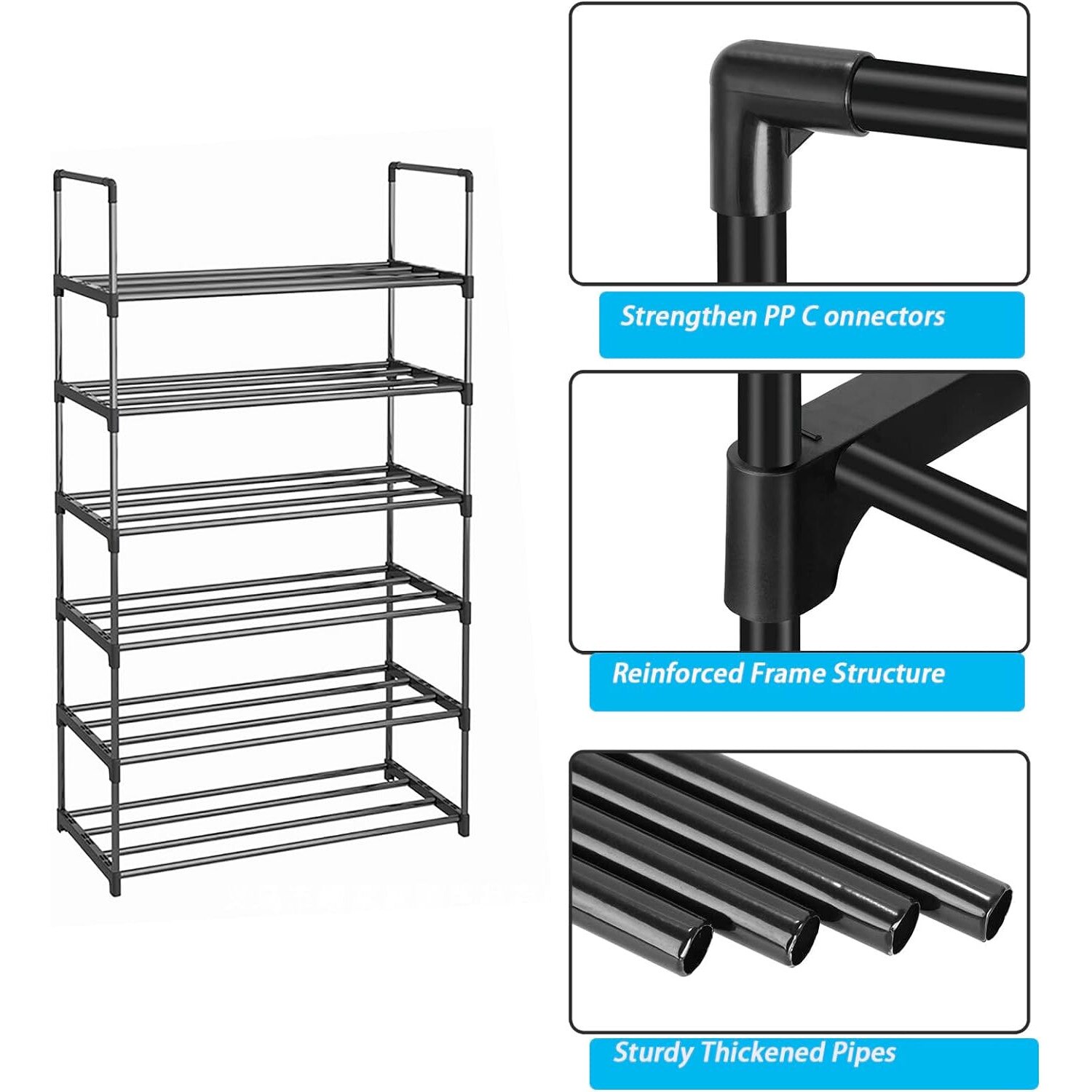 Pantofar din Metal cu 3 Rafturi Ideal pentru Incaltaminte, Economic ...
