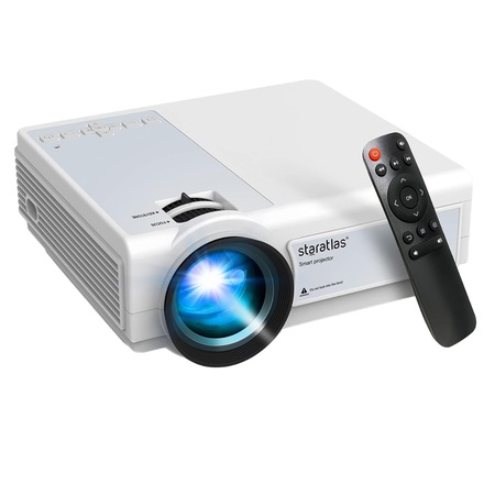 Videoproiector led, 12000 lux, wifi, bluetooth, screen mirroring, full ...