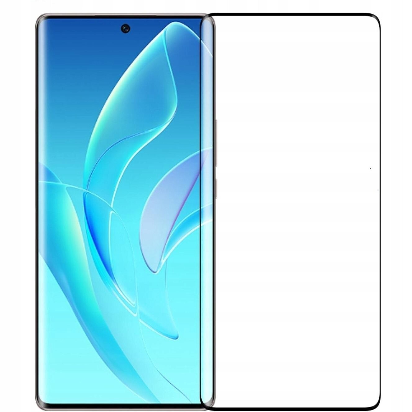 Folie protectie pentru Honor 90, Bizon, Sticla, Rama neagra ...