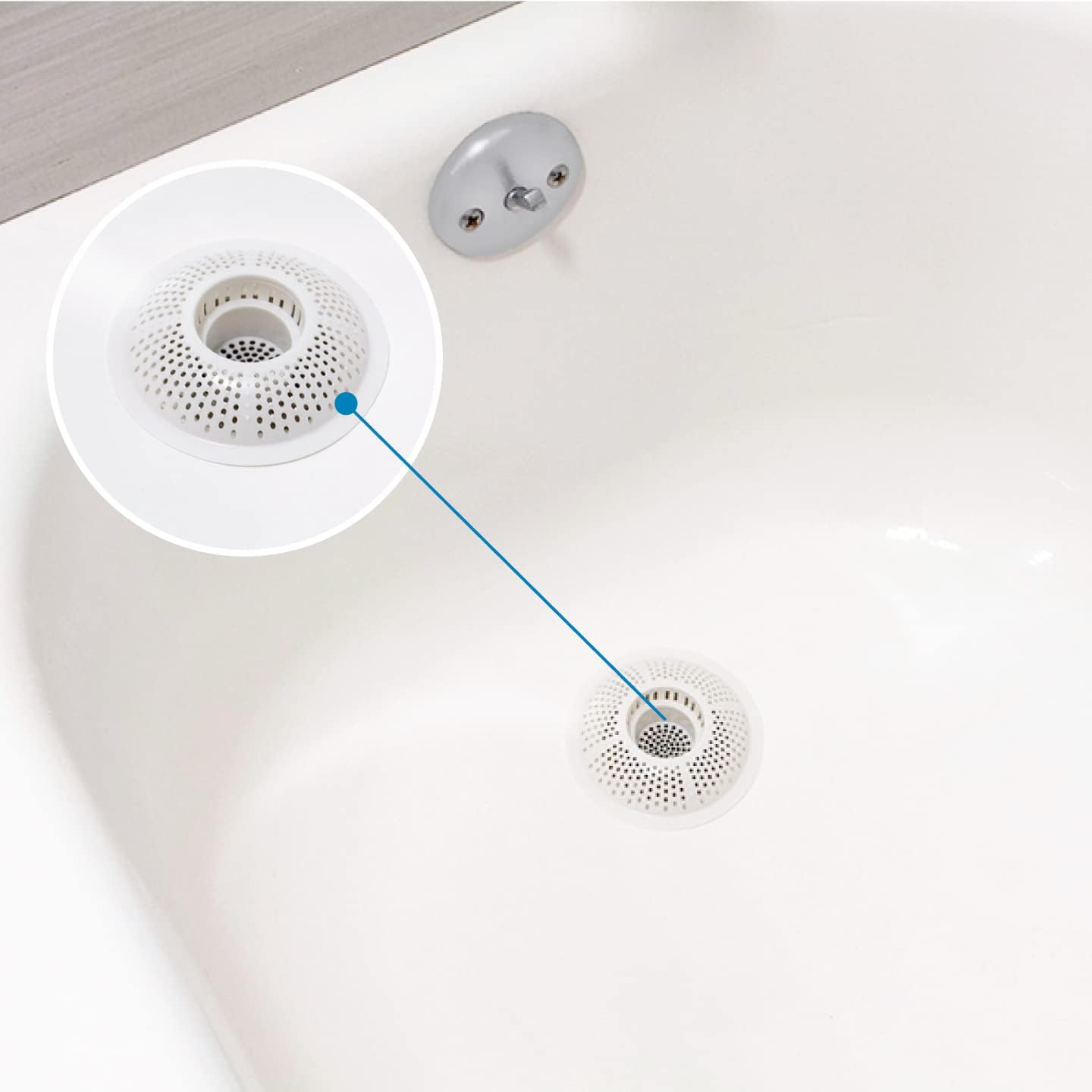 Set 3 dopuri de scurgere pentru chiuveta si cada, Plastic, Alb - eMAG.ro