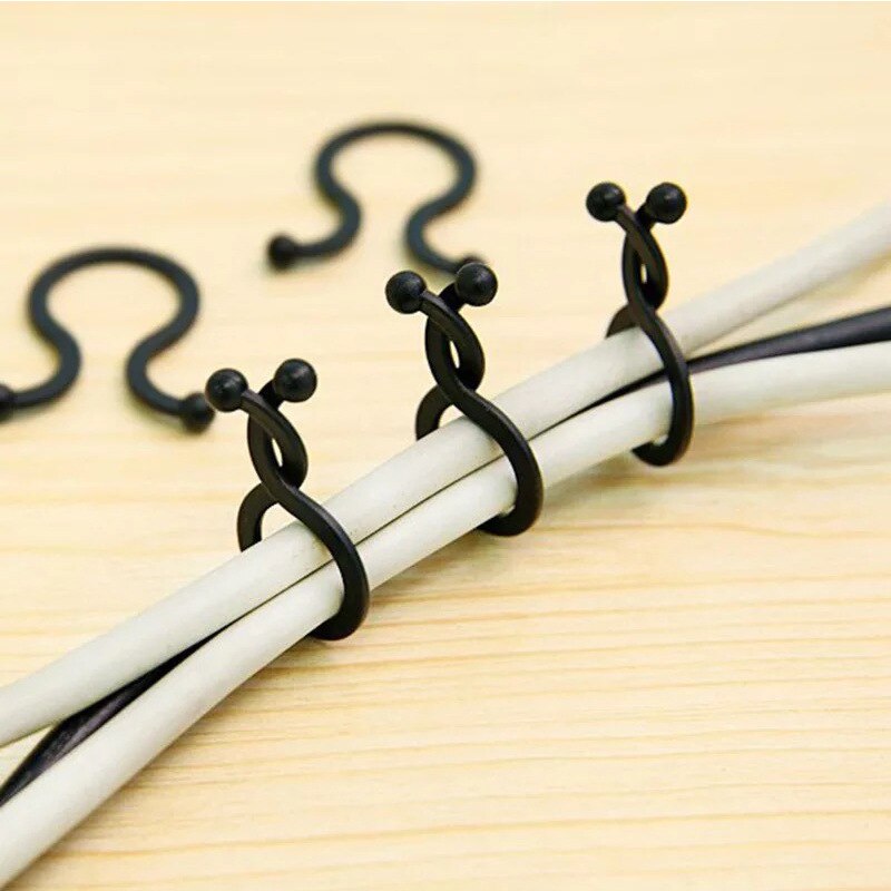 Set 20 cleme de prindere cabluri, LLWL, 4 x 2 cm, Negru - eMAG.ro