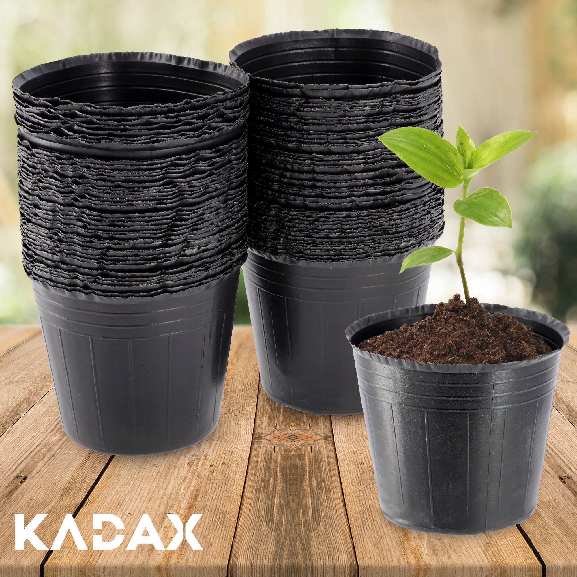 Set 100 ghivece de productie pentru rasaduri, Negru, 9 cm - eMAG.ro