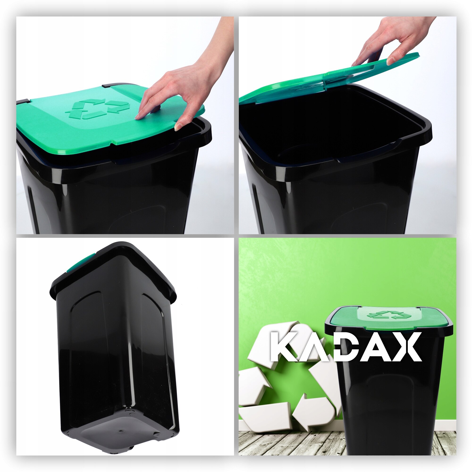 Suport pentru saci de gunoi, Kadax, + cadru de gunoi, plastic/otel ...