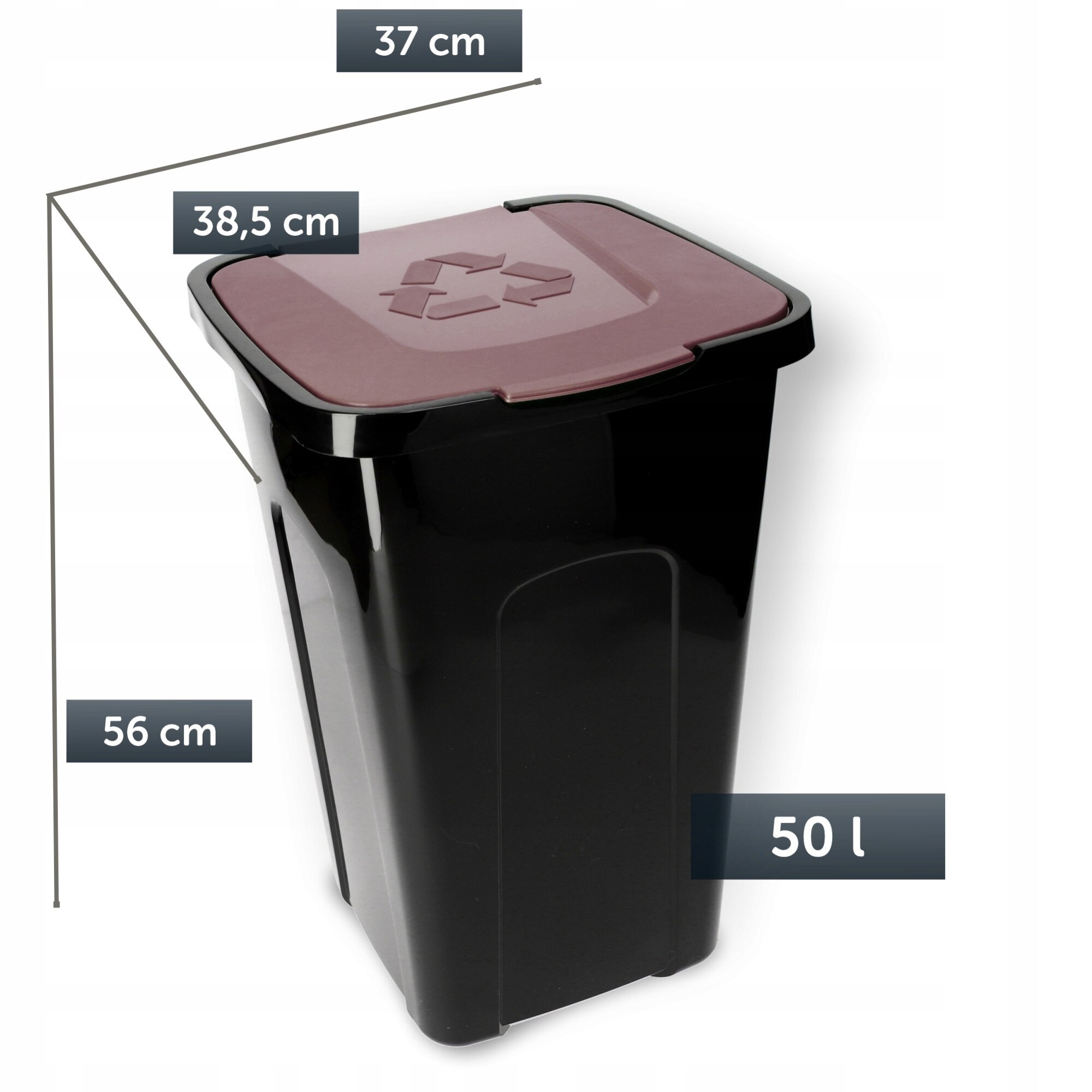 Suport pentru saci de gunoi, Kadax, + cadru de gunoi, plastic, 4x50L ...