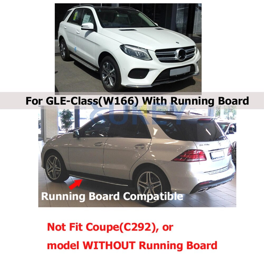 Set aparatori noroi pentru Mercedes-Benz GLE W166 cu praguri (04.2015-), marca aVr, fata si ...