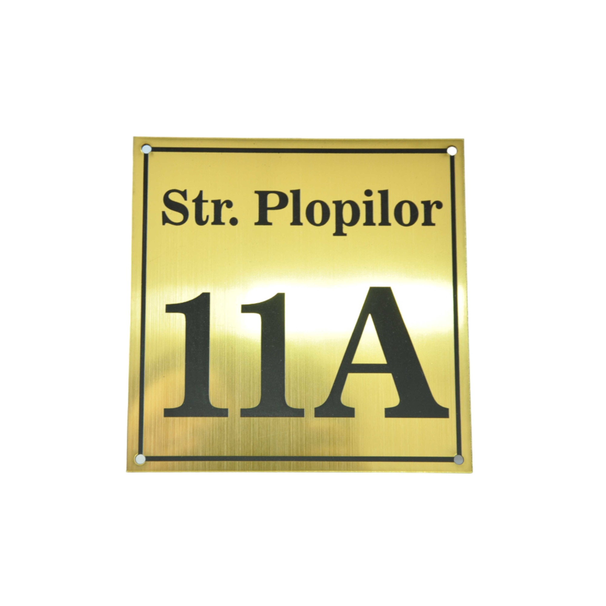 Placa ABS gravata, indicator adresa, casa, imobil, AURIU, 15 X 15 CM ...