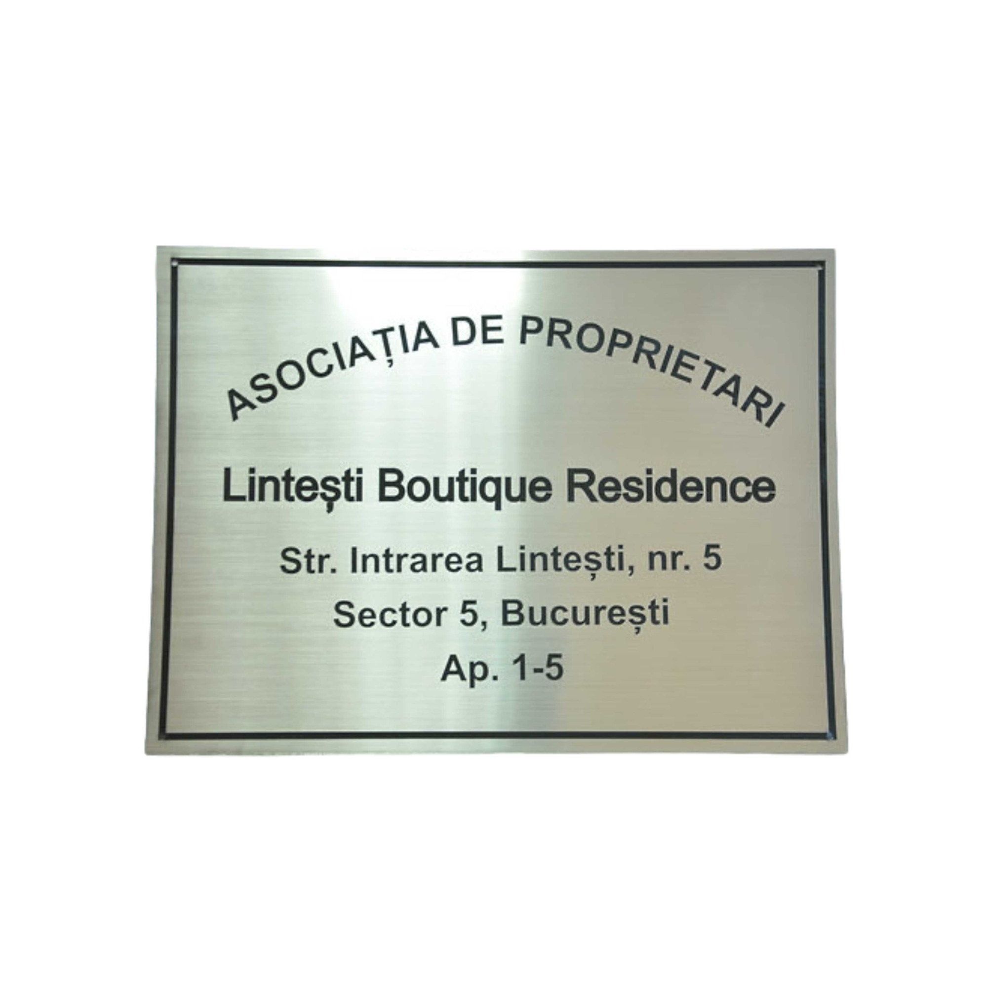 Placa ABS indicator imobil 30 x 40 cm ARGINTIU - eMAG.ro