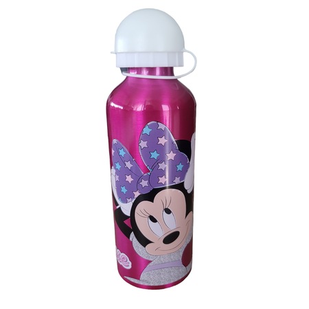 Sticla recipient apa din aluminiu cu capac pentru copii, roz, 500ml ...