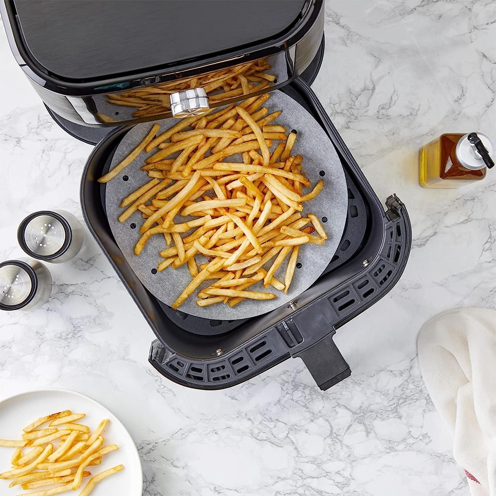 Set 100 hartie de copt pentru AirFryer, SOOYE®, 20.3cm, Alb - eMAG.ro
