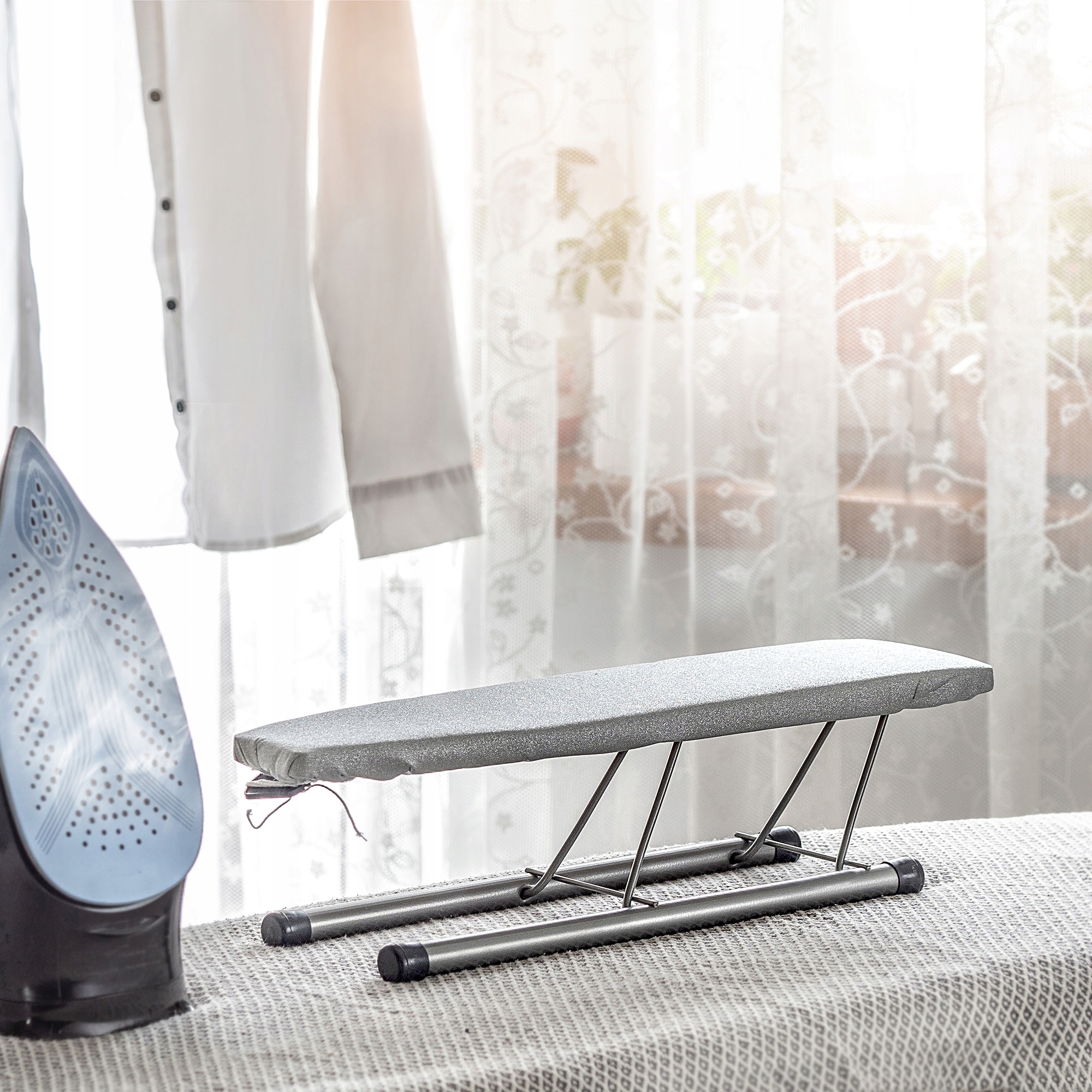 Masa de calcat maneci, Kadax, Bumbac, 46x12 cm, Gri - eMAG.ro