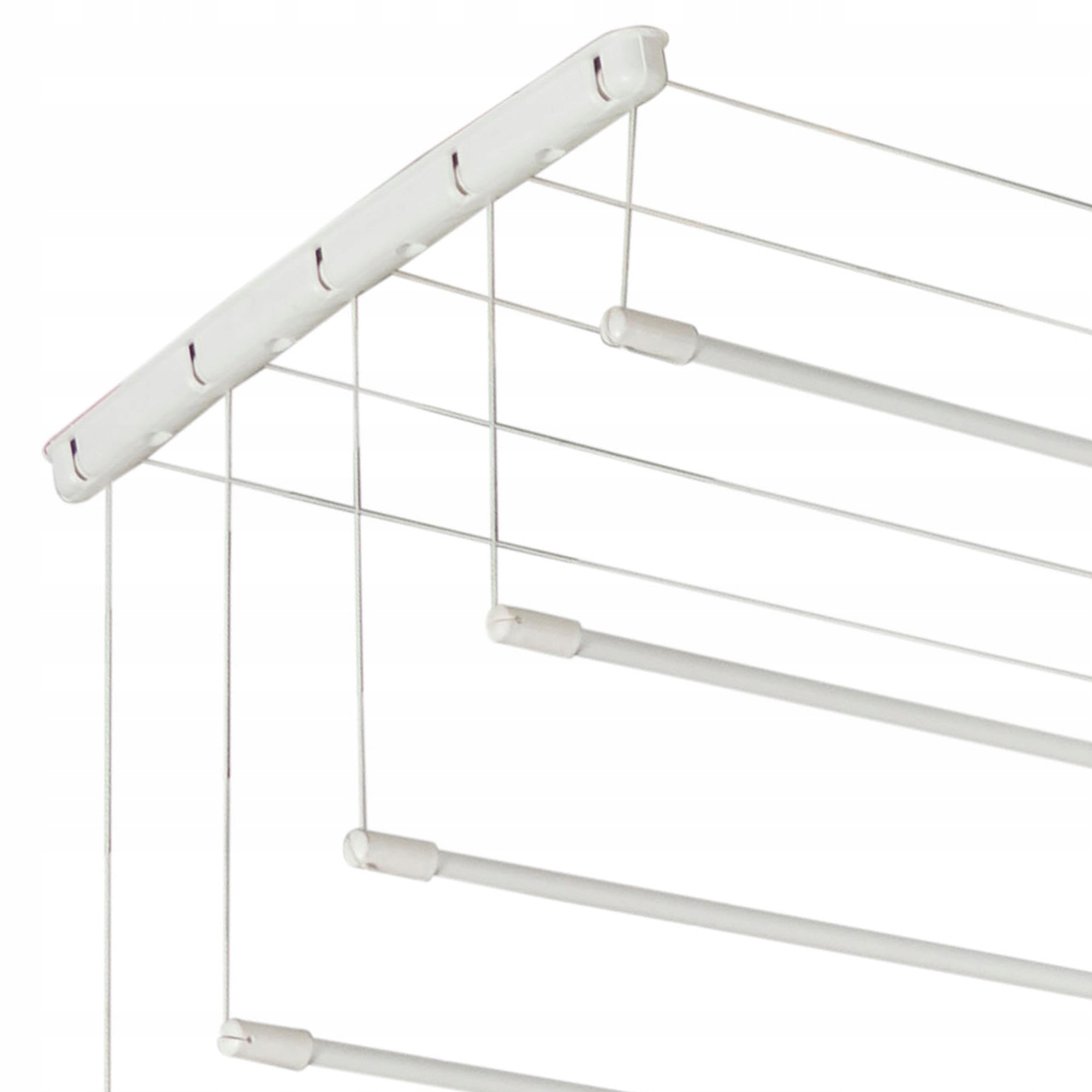 Uscator de rufe pentru tavan, KADAX, 5 tije, Otel, 150 cm, Alb - eMAG.ro