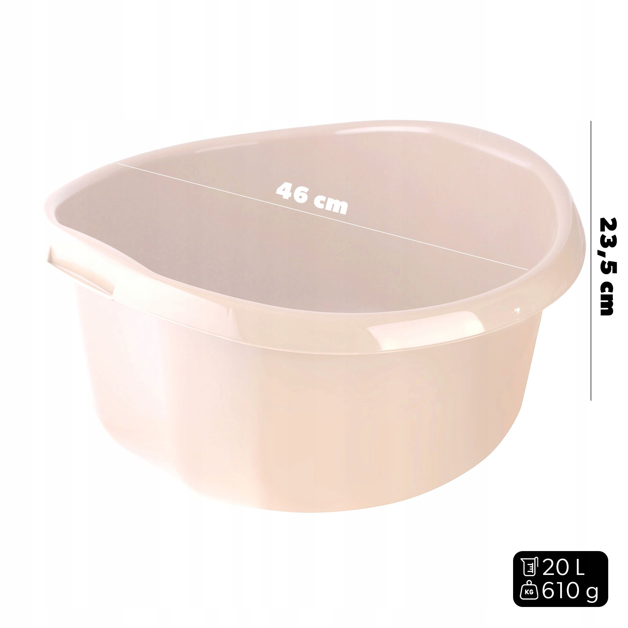 Lighean rufe, KADAX, Plastic, 20 l, Crem - eMAG.ro
