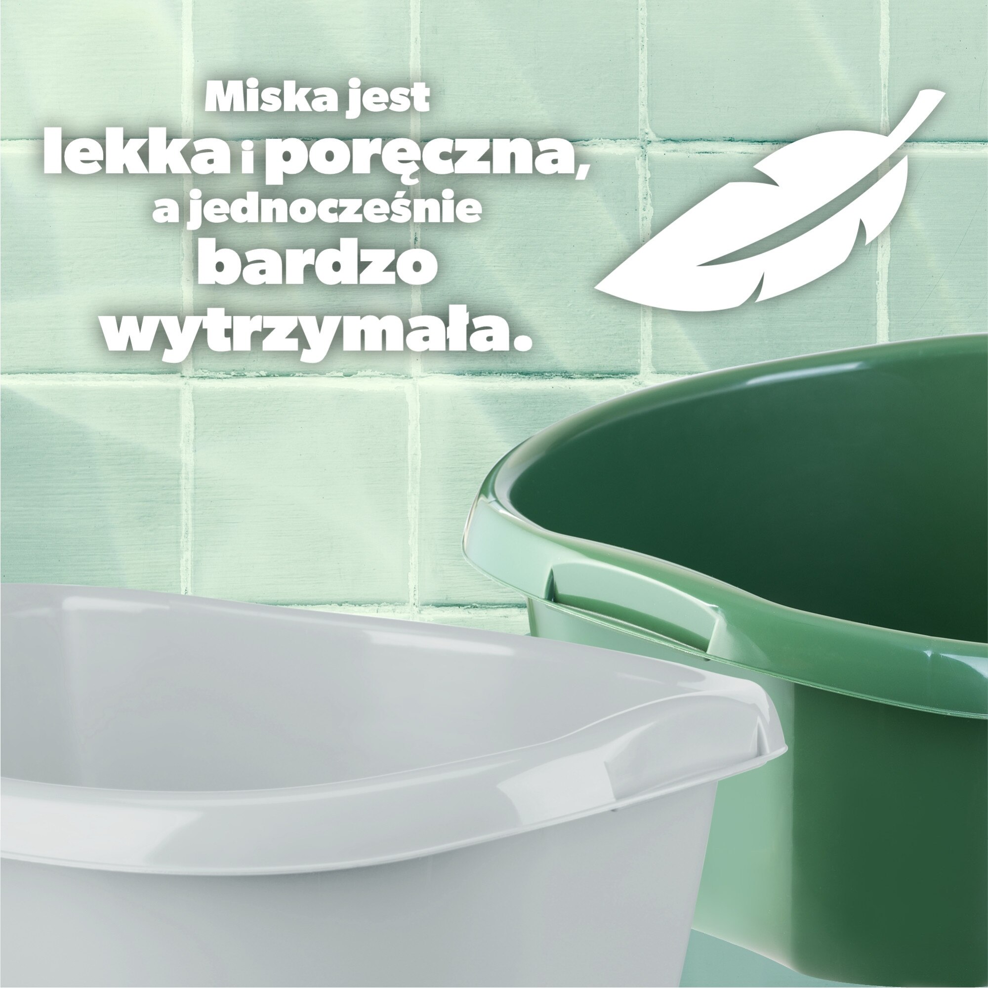 Lighean cu maner, KADAX, Plastic, 20L, Gri - eMAG.ro