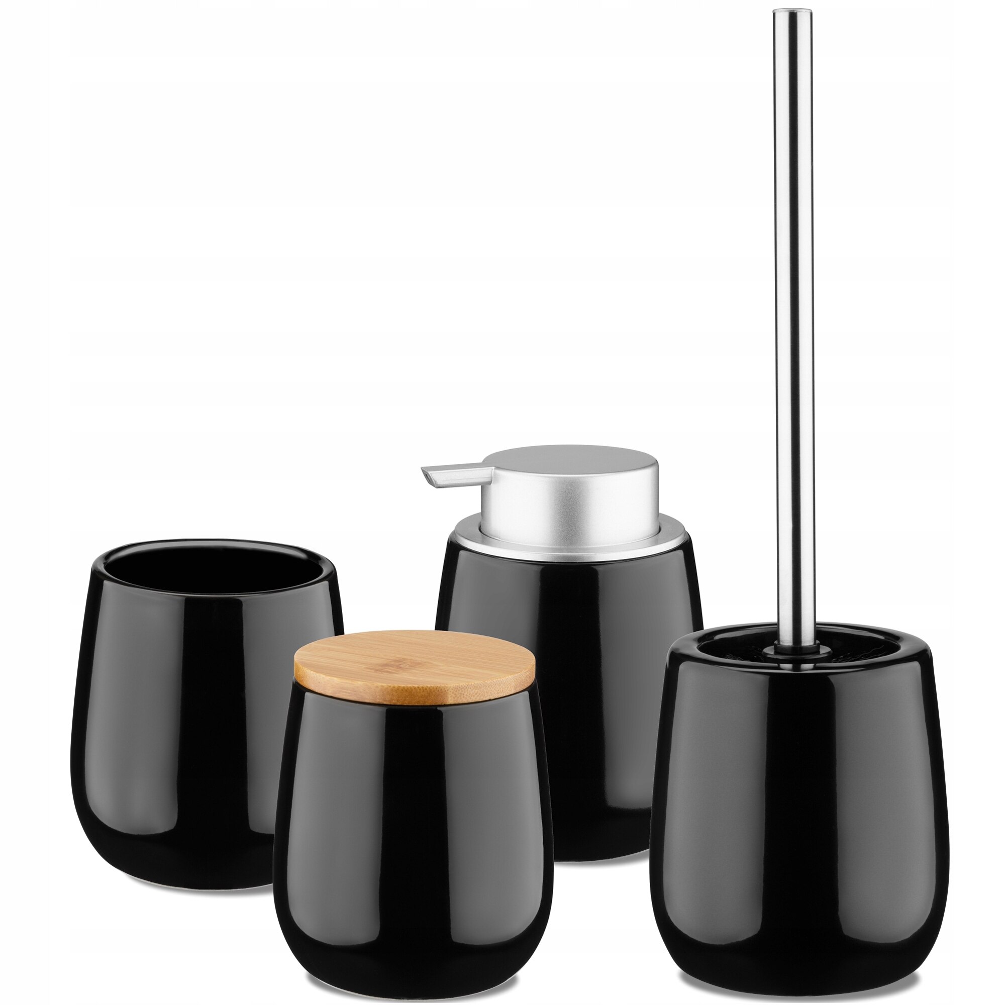 Recipient baie, Kadax, Ceramica, Negru - eMAG.ro