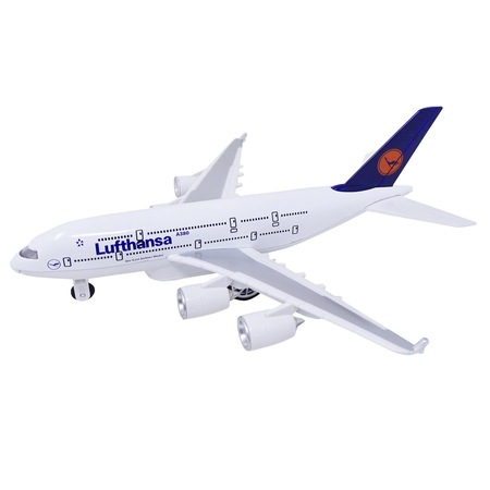 Метална играчка самолет със светлини и звуци Тъмно син - eMAG.bg