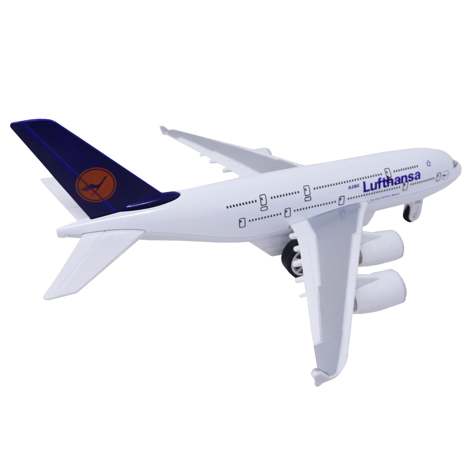 Метална играчка самолет със светлини и звуци Тъмно син - eMAG.bg