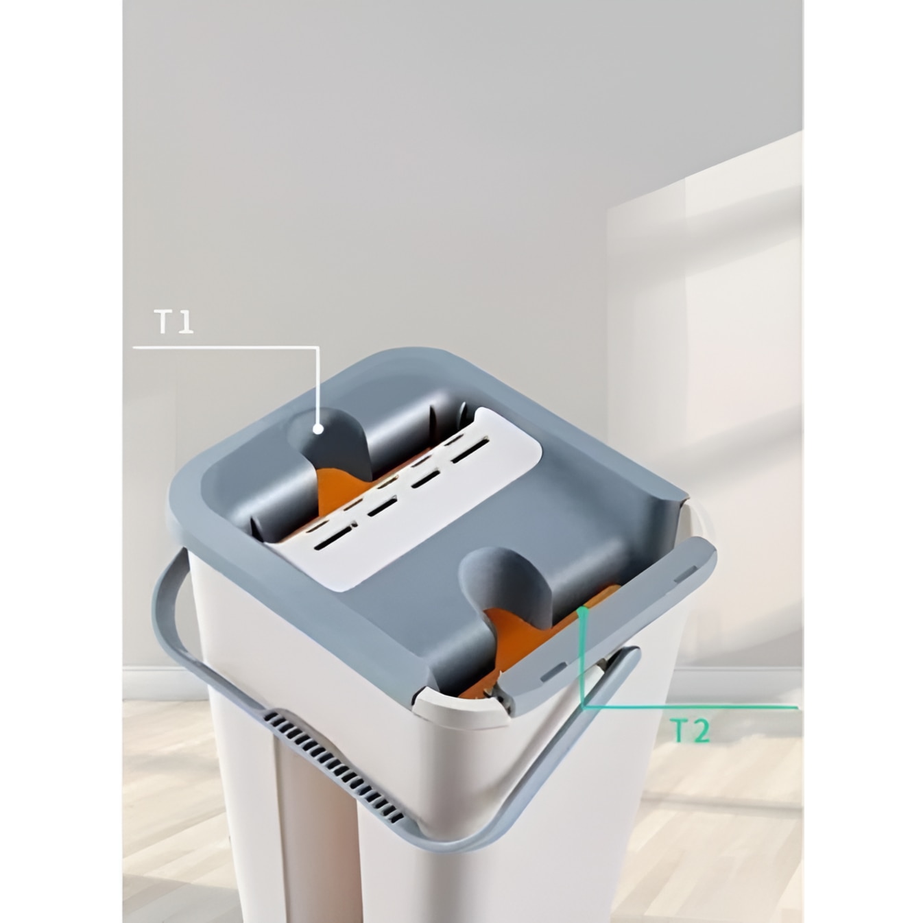 Комплект кофа с изстисквачка и 2 резервни мопа за почистване E-manor ...