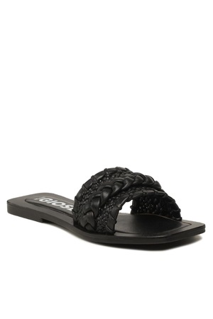 Papuci flip-flop cu bareta dama, Gioseppo, Piele naturala, Negru - eMAG.ro
