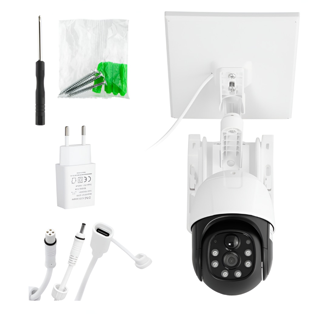 Camera Supraveghere video cu SIM, conexiune 4G, 5MP 2048 x 1536, Panou ...