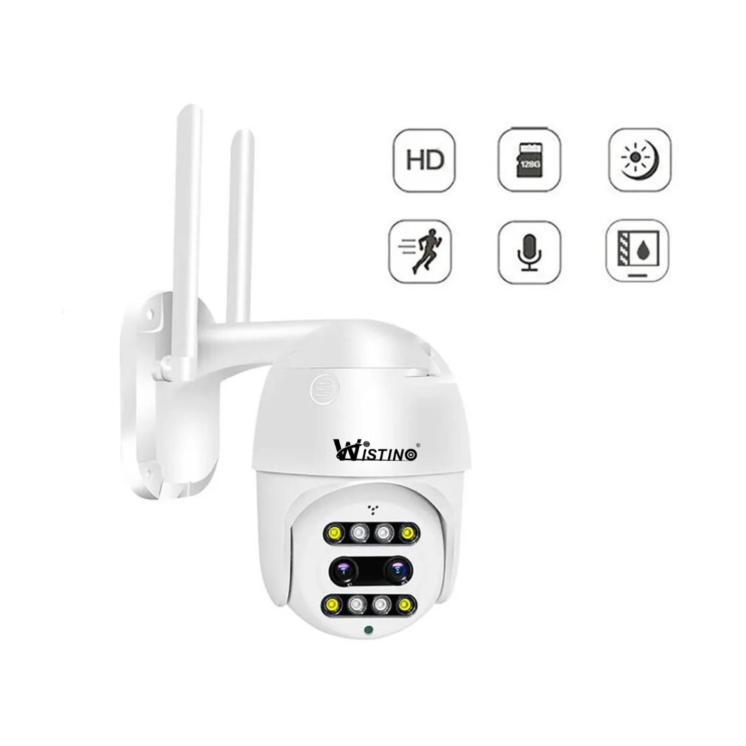 360 WIFI камера за наблюдение, двойна леща 4MP 2K, ротация от ...