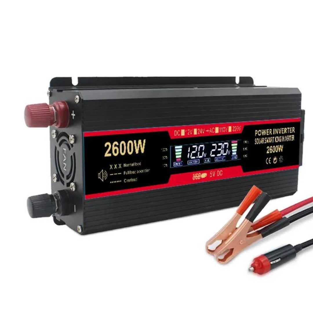 Invertor 12v 220v 2600w Unda modificata cu Display, 1 Iesire AC ...