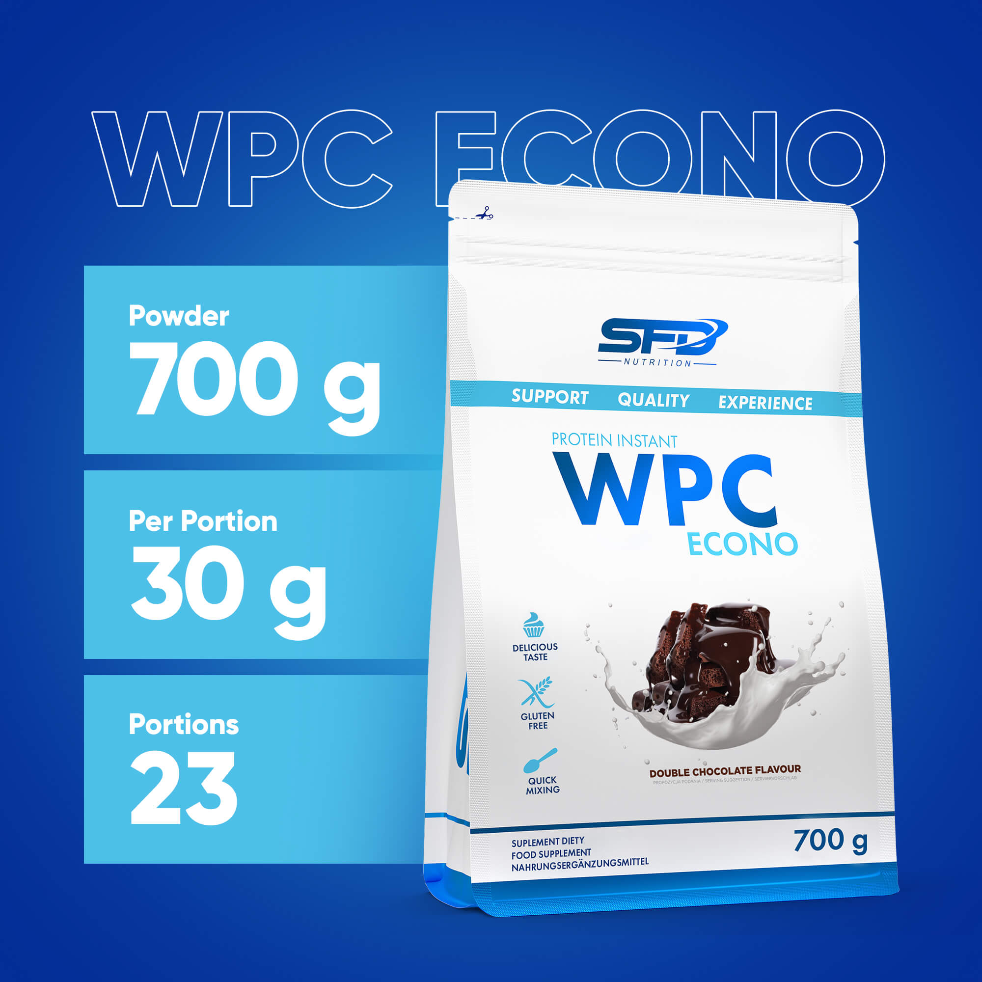 Proteina SFD WPC Protein Econo 700 Ciocolata dubla - eMAG.ro