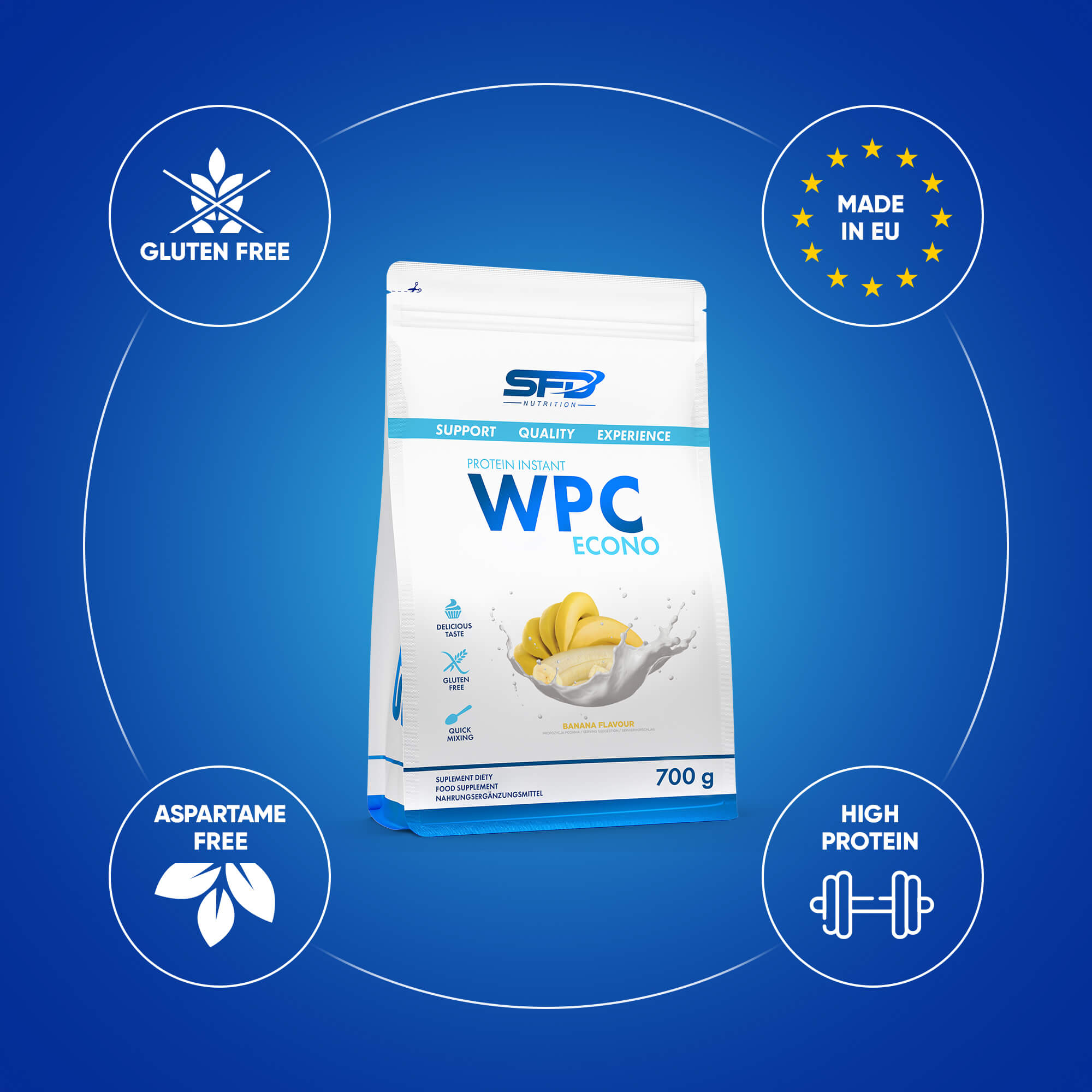 Proteina SFD WPC Protein Econo 700g Banana - eMAG.ro