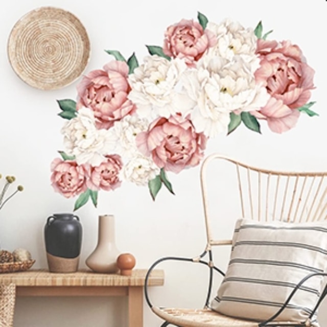 Sticker Decorativ Autoadeziv CCmax cu Bujori, Roz si Alb - eMAG.ro