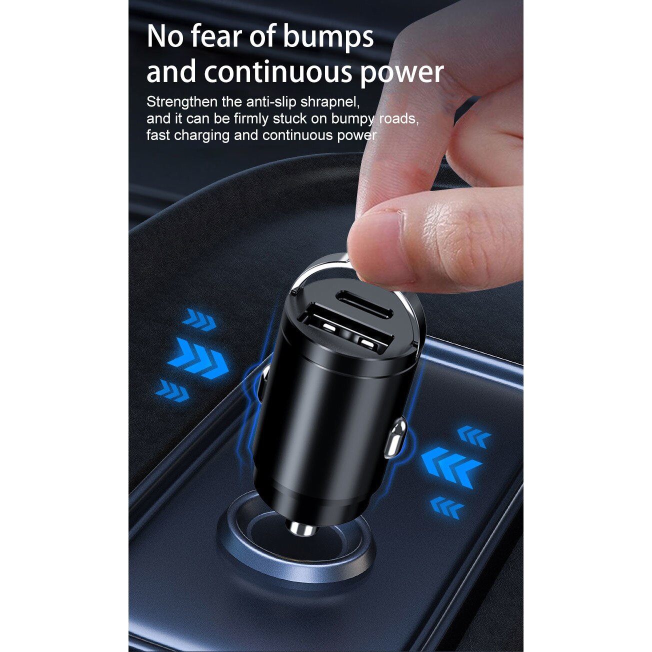 Incarcator auto, hidden design, SuperFastCharge 60W, USB Tip C PD 30W ...