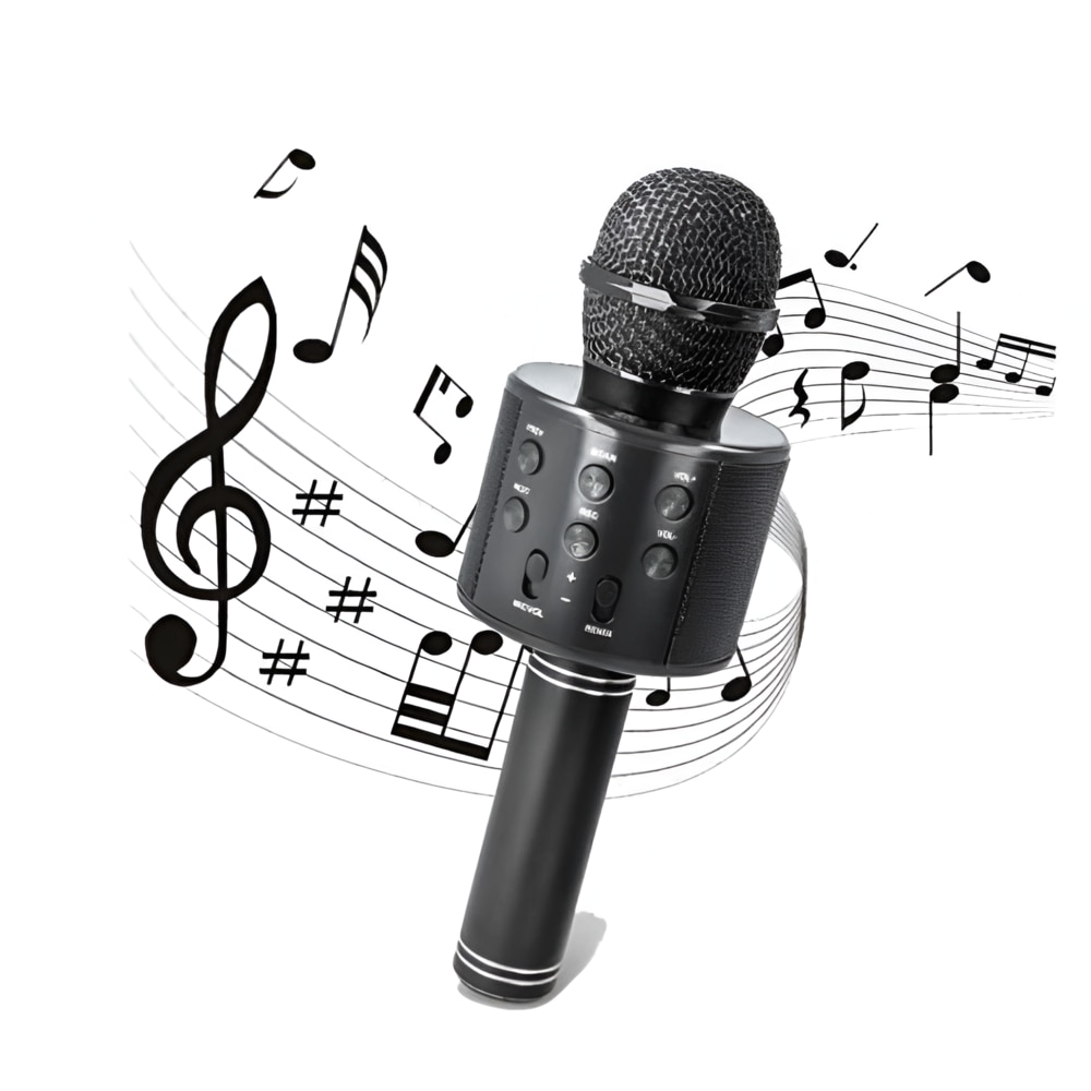 Караоке микрофон за деца Wireless, Integrated speaker, SD card ...