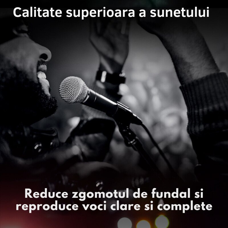 Microfon Profesional cu Fir VENTART, Cardioid, Dinamic, Karaoke, Live ...