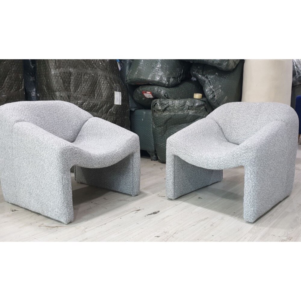 Кресло Грейс, Кадифе, Сив, 80х80см - eMAG.bg