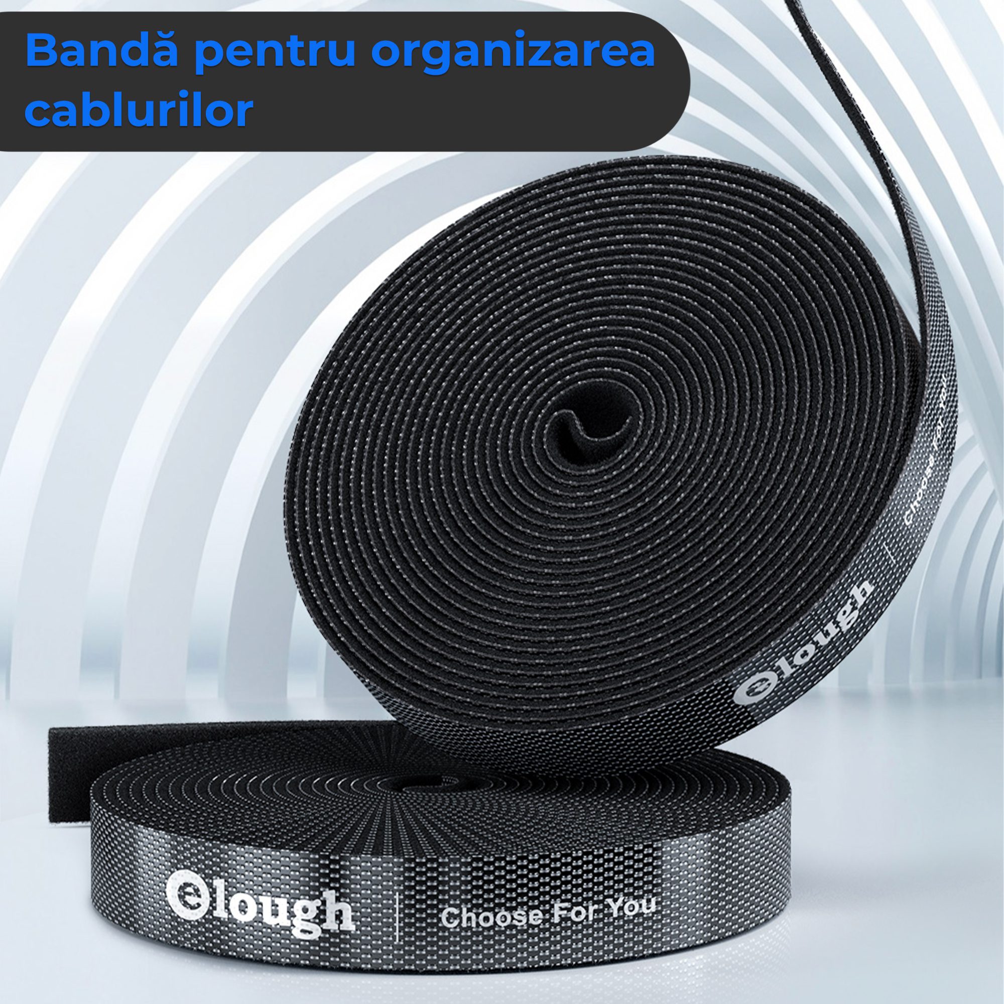 Органайзер за кабели, Elough, Велкро лента - Червена, 300 см - eMAG.bg