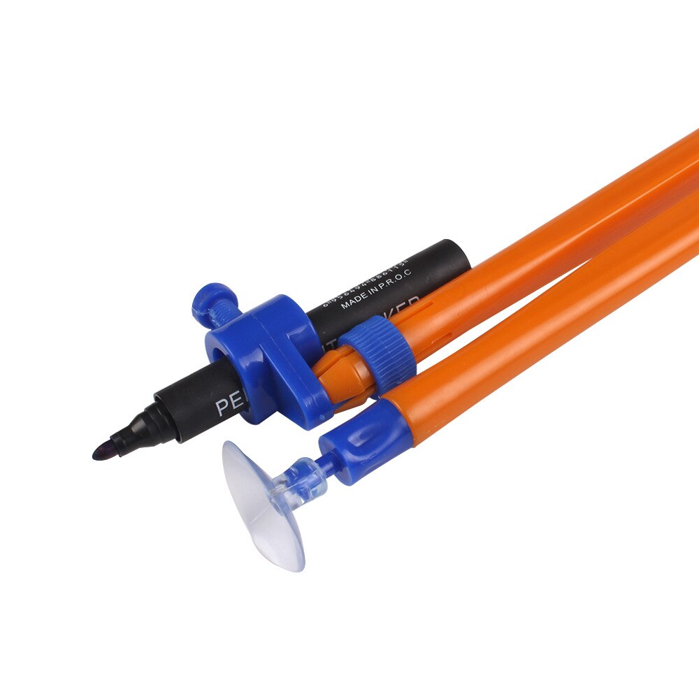 Compas cu ventuza, Sunmostar, Plastic, 455 x 75 mm, Portocaliu/Albastru ...